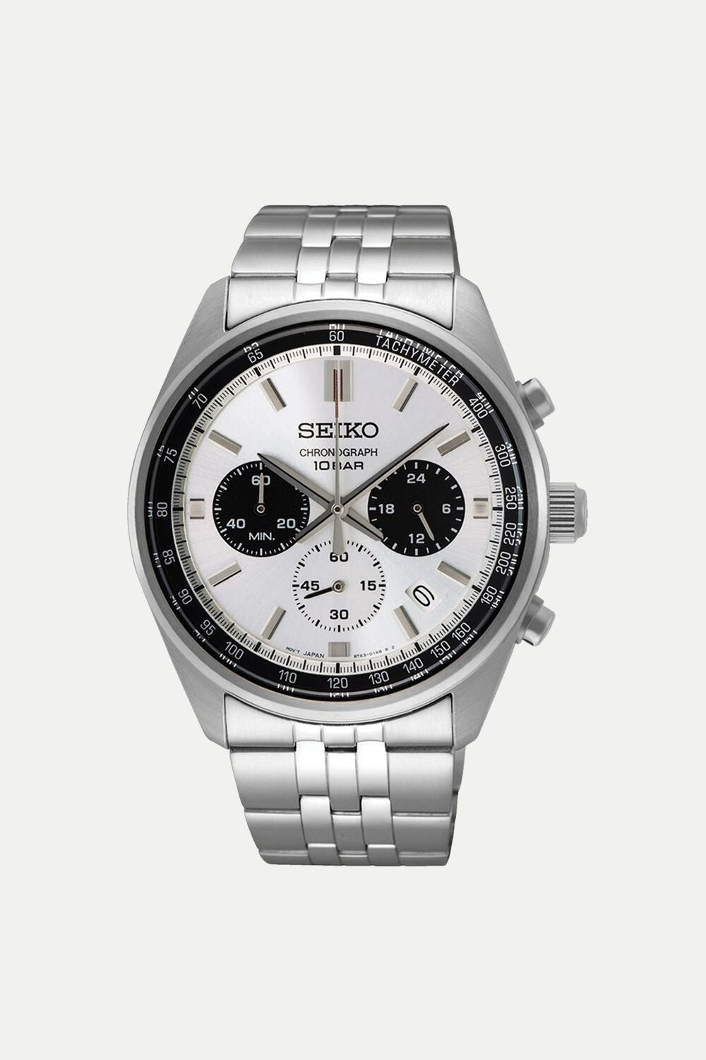 Seiko Chronograph "Panda" White Dial Quartz SSB425